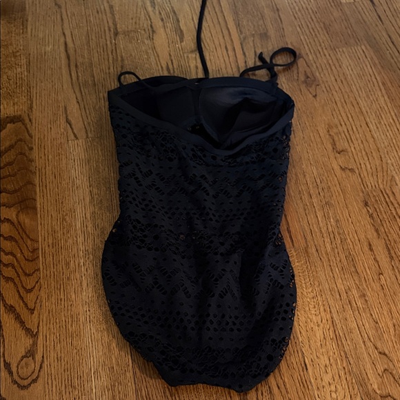 Robin Piccone | Swim | Robin Piccone Black Lace One Piece Swimsuit ...